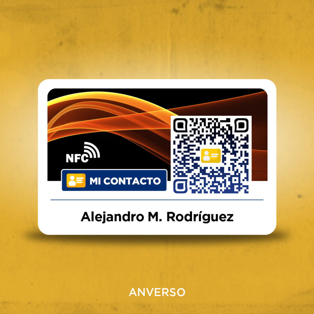 Tarjeta de Presentación Digital Estándar NFC QR y Nombre Impreso - mi ...